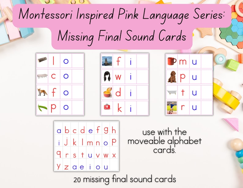 Montessori Inspired Pink Reading Series - Etsy