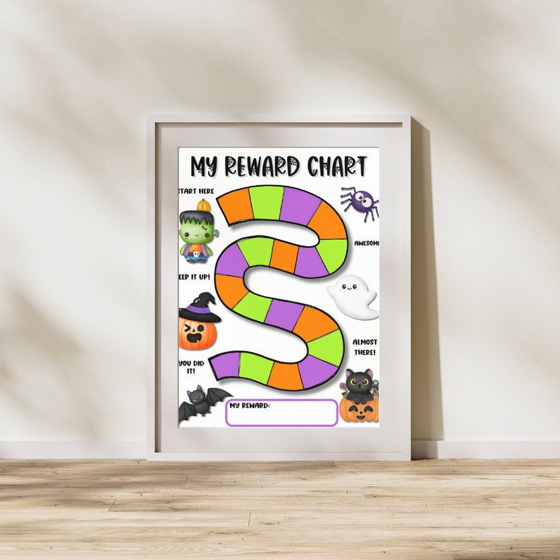 Halloween Reward Chart for Kids - Etsy