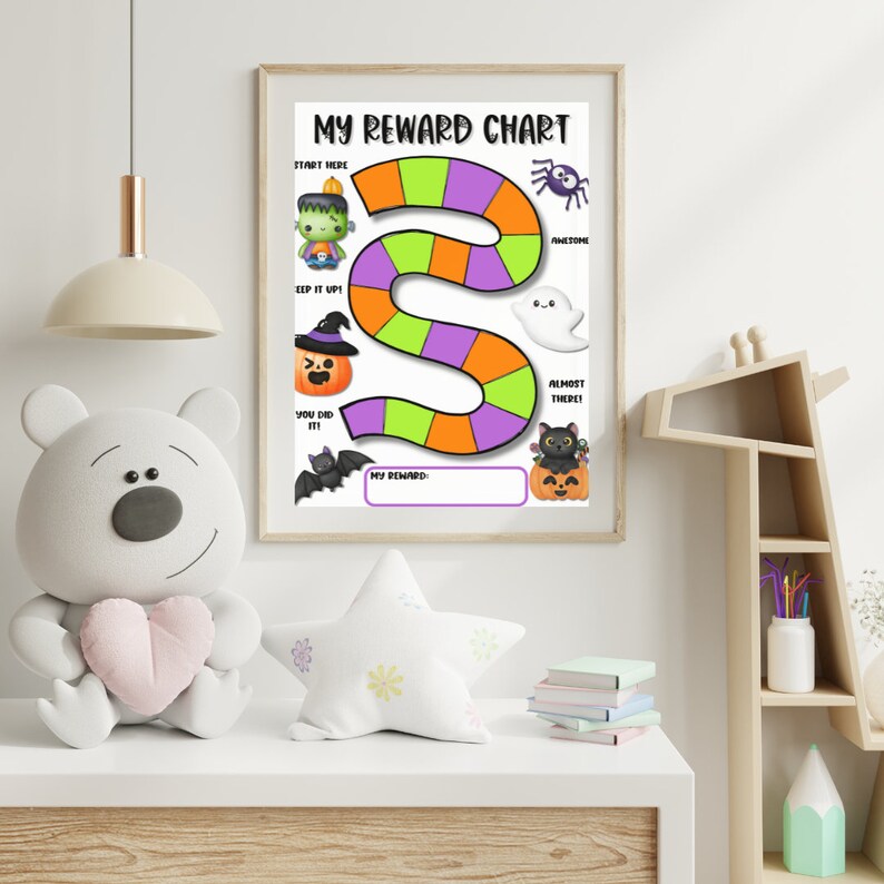 Halloween Reward Chart for Kids - Etsy