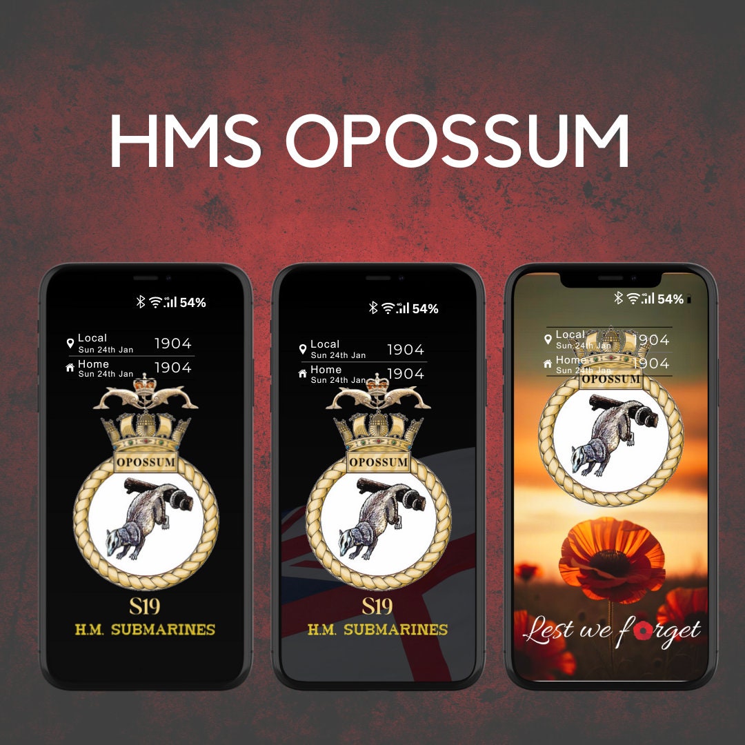 HMS OPOSSUM (android & Iphone) Mobile Phone Background, Veteran, Royal ...