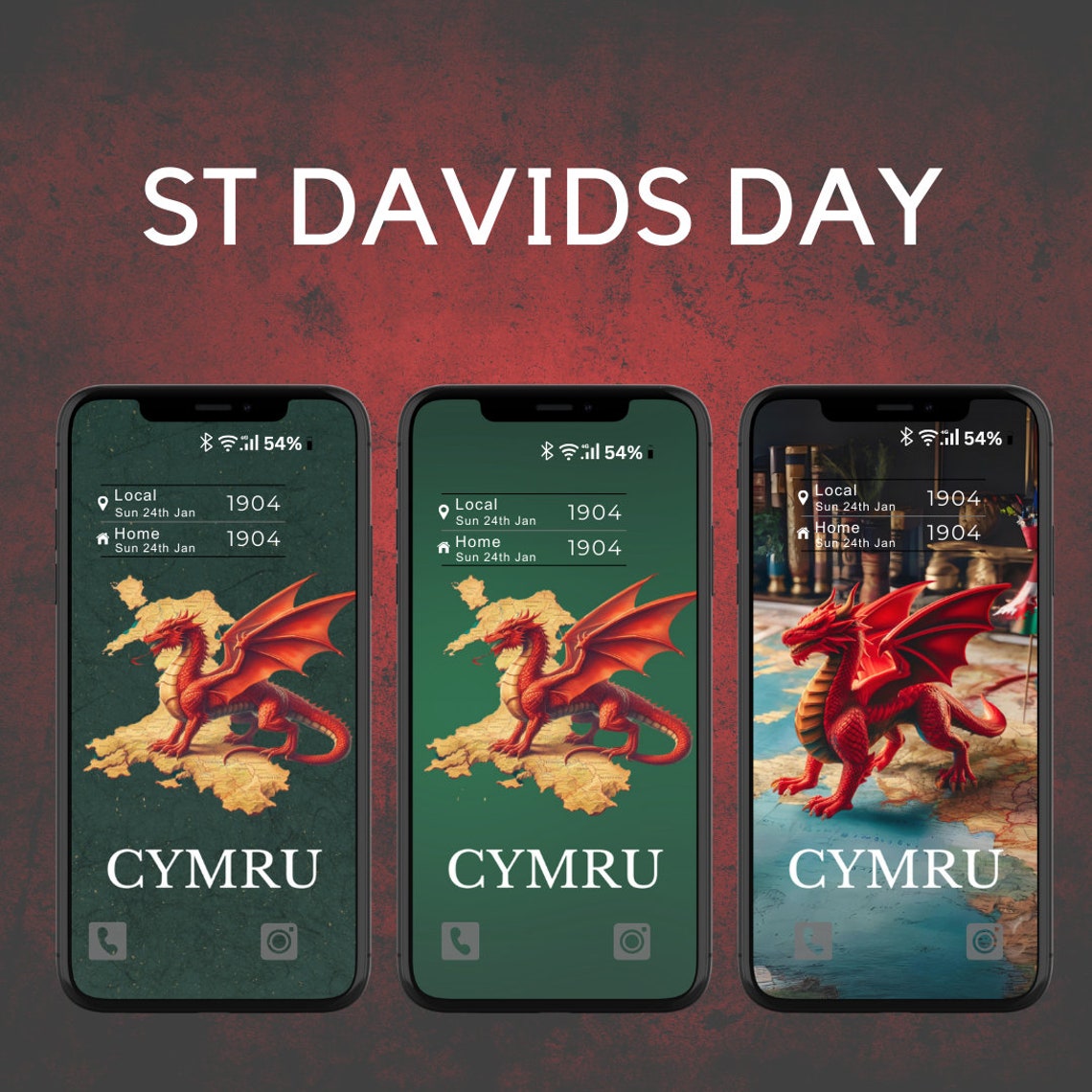 ST. Davids Day Mobile Phone (android & Iphone) Wallpaper Welsh Wales ...