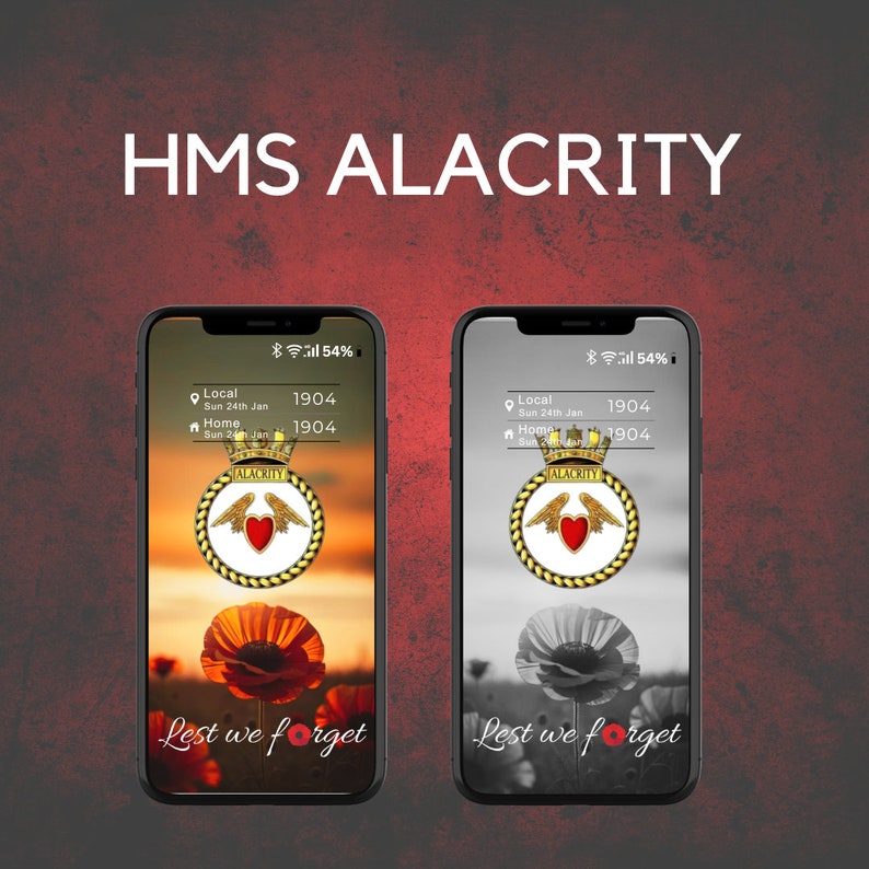 HMS ALACRITY RN Royal Navy Mobile Phone Wallpaper Veterans Gift Matelot ...