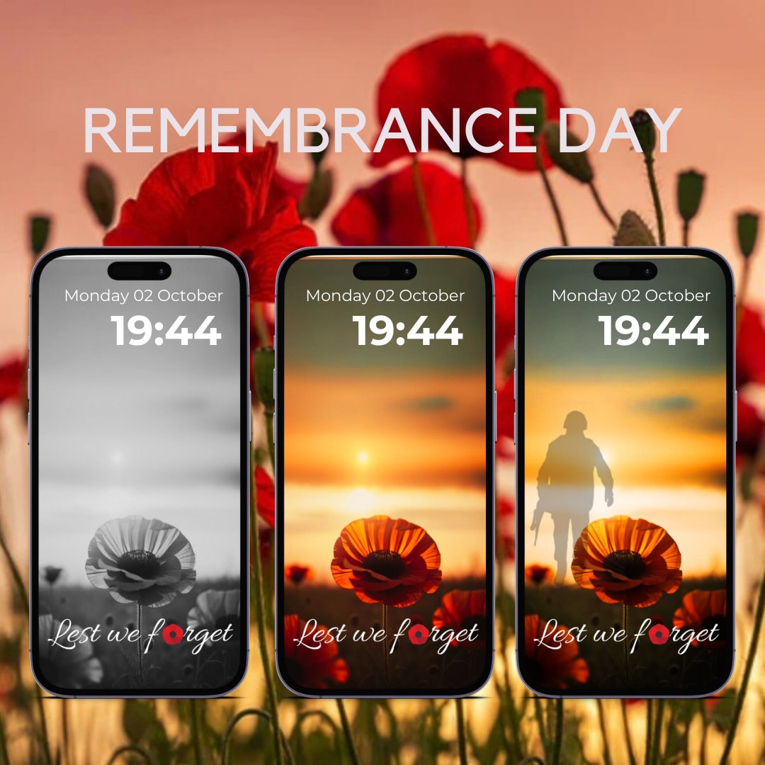 Remembrance Day Poppy Wallpaper for iPhone & Android (digital Download ...