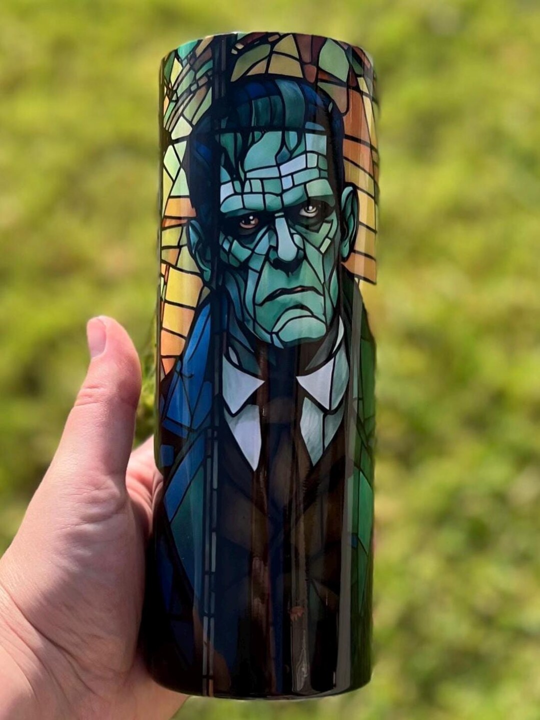Frankenstein Stained Glass Monsters Tumbler - Misunderstood Monsters, 3 ...