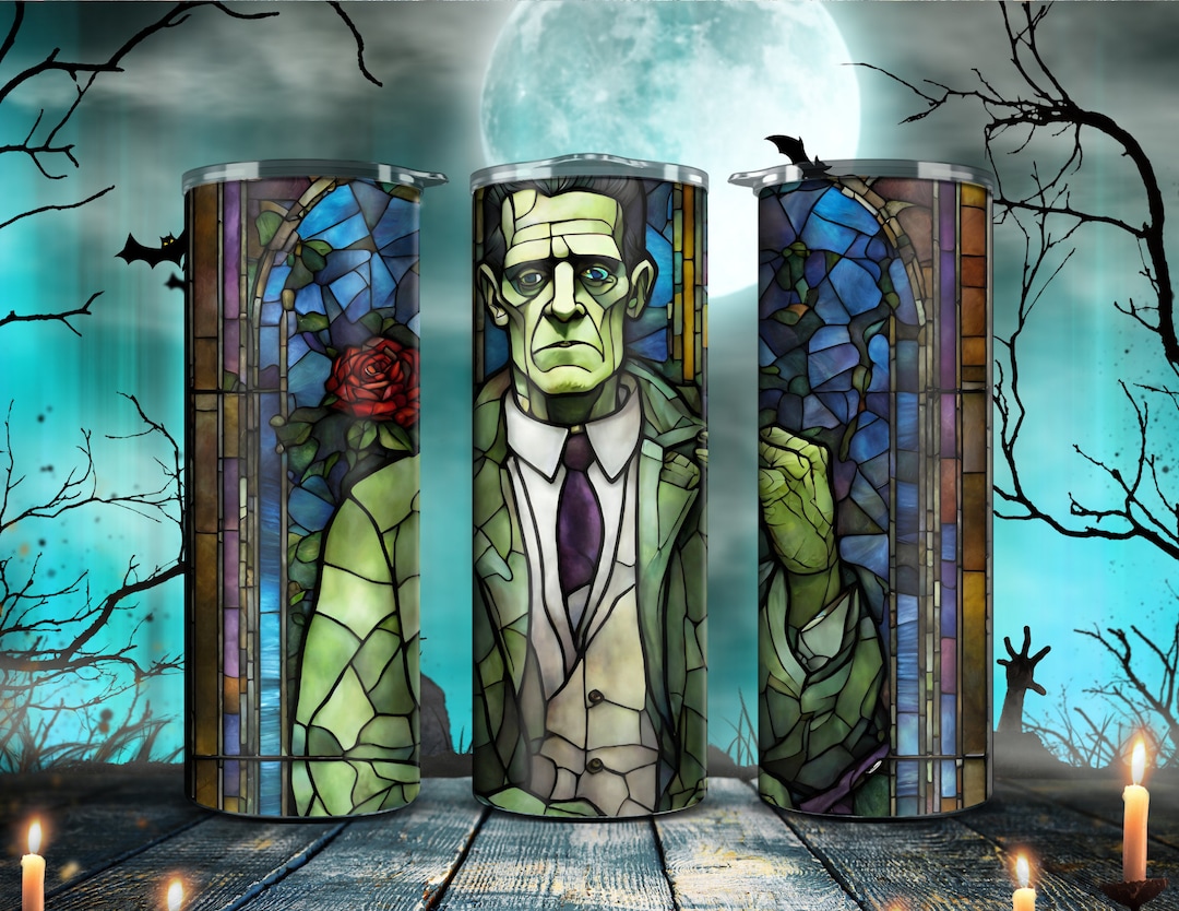 Frankenstein Stained Glass Monsters Tumbler Misunderstood Monsters, 3 ...