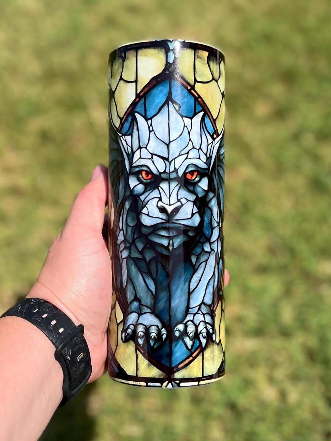 Gargoyles and Monsters Stained Glass Monsters Stainless Steel Tumbler ...