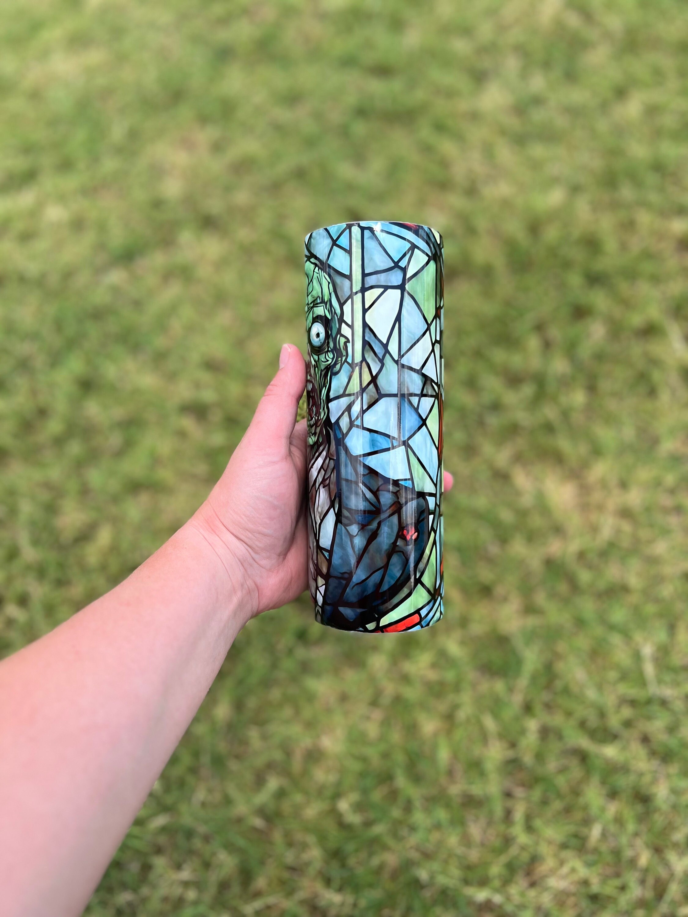 Zombie Stained Glass Halloween Monsters Tumbler Suit and Tie Creatures ...