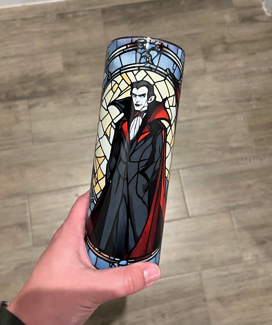 Vampire Stained Glass Halloween Monsters Tumbler, 2 Different Designs ...