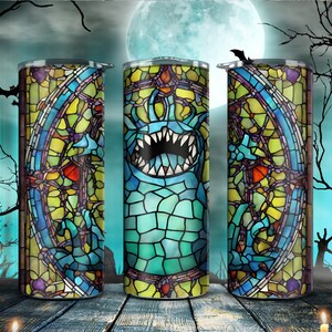 Gargoyles and Monsters Stained Glass Monsters Stainless Steel Tumbler ...