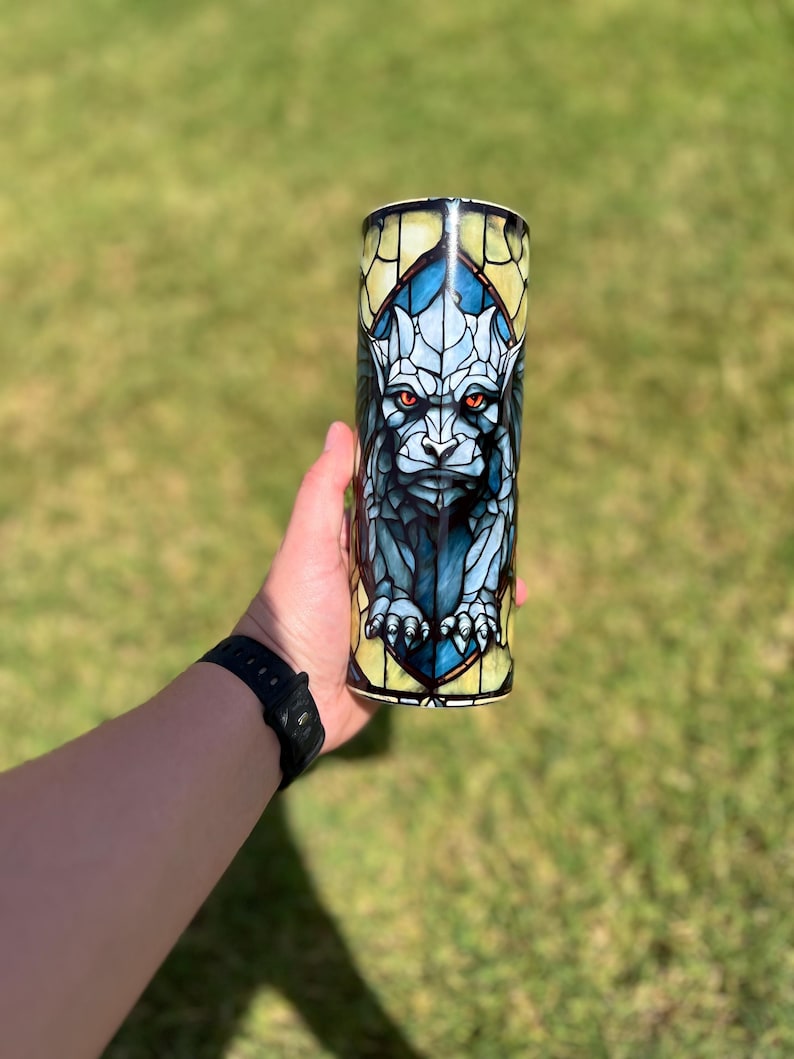 Gargoyles and Monsters Stained Glass Monsters Stainless Steel Tumbler ...