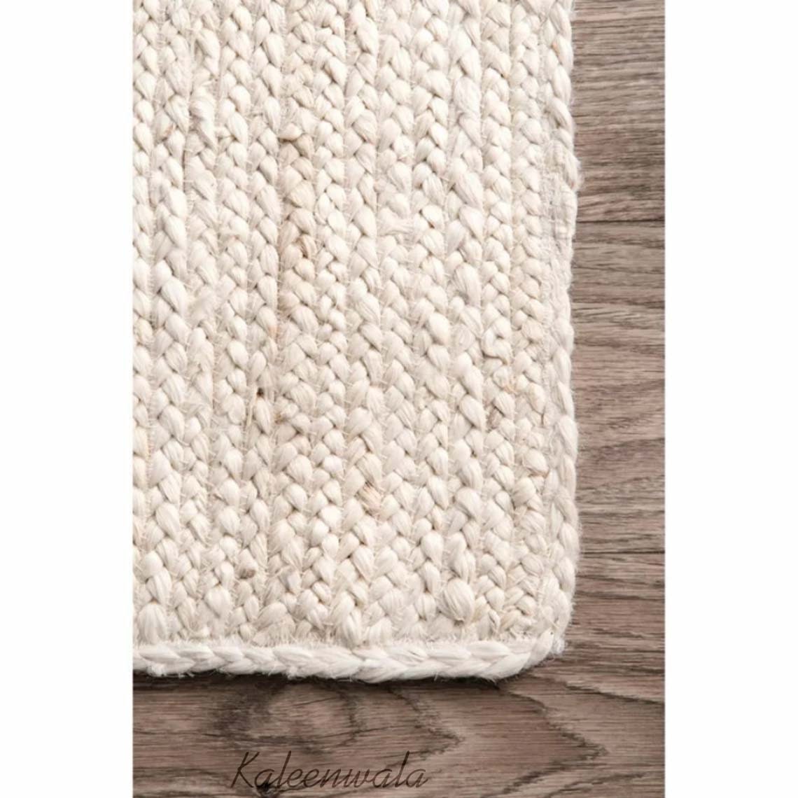 Custom Natural White Boho Jute Rug off White Jute Area Rug Ivory Beige ...