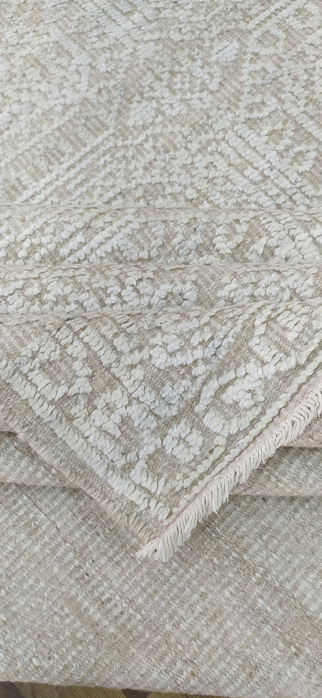 6x8'10 Modern Ivory Rug for Living Room Carpet for Home Wool Area Rug ...