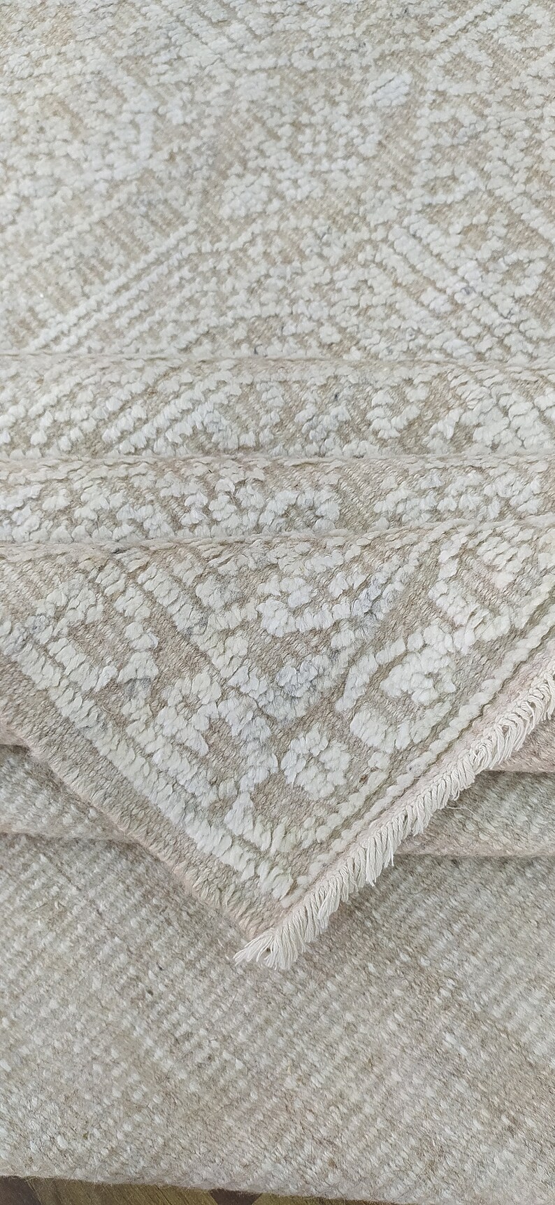 6x8'10 Modern Ivory Rug for Living Room Carpet for Home Wool Area Rug ...