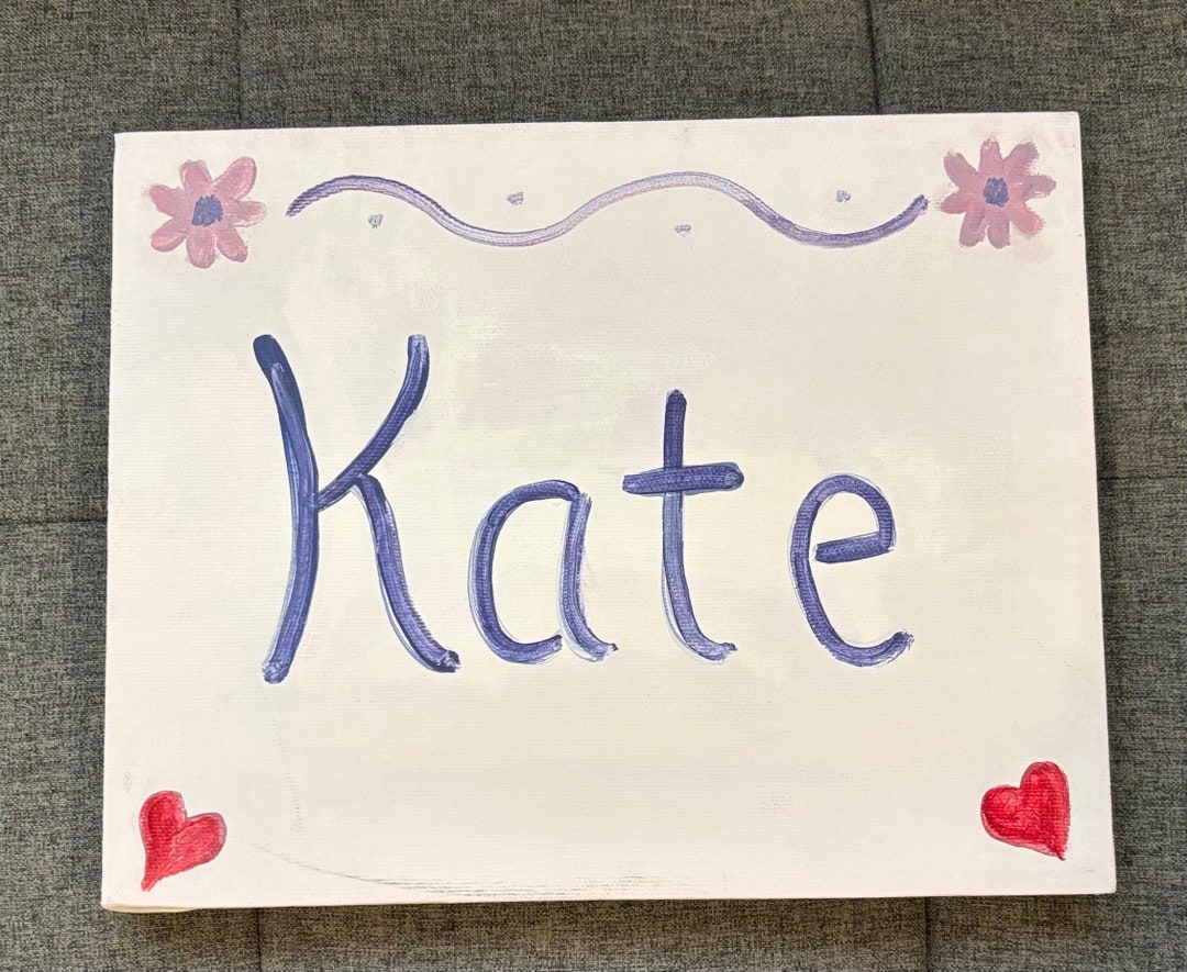 Customizable Name Painting for Child’s Room | Acrylic Paint on Unframed ...