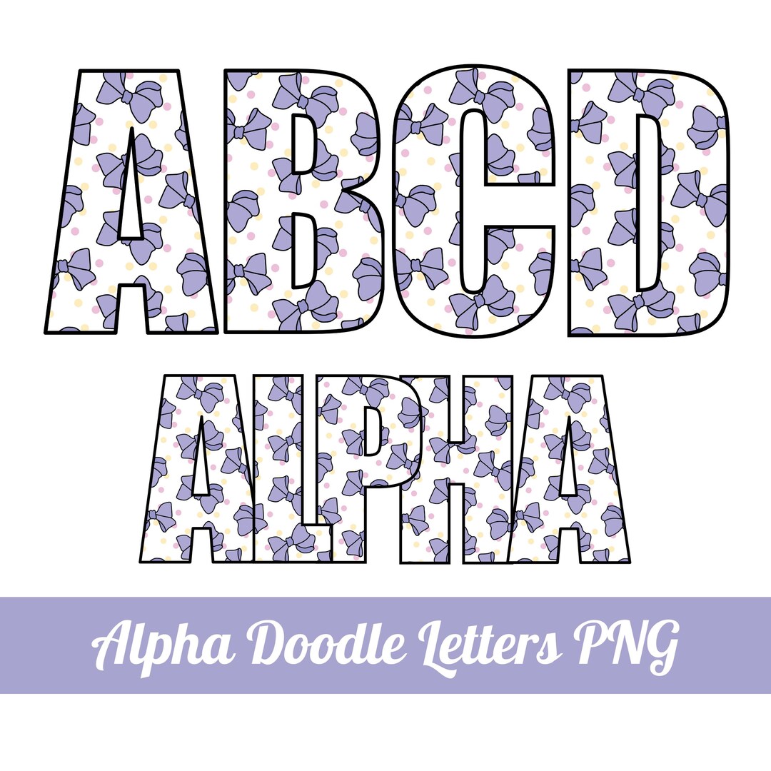 Cute Doodle Alphabet Png , Letters ,doodle Alphabet, Doodle Sublimation ...