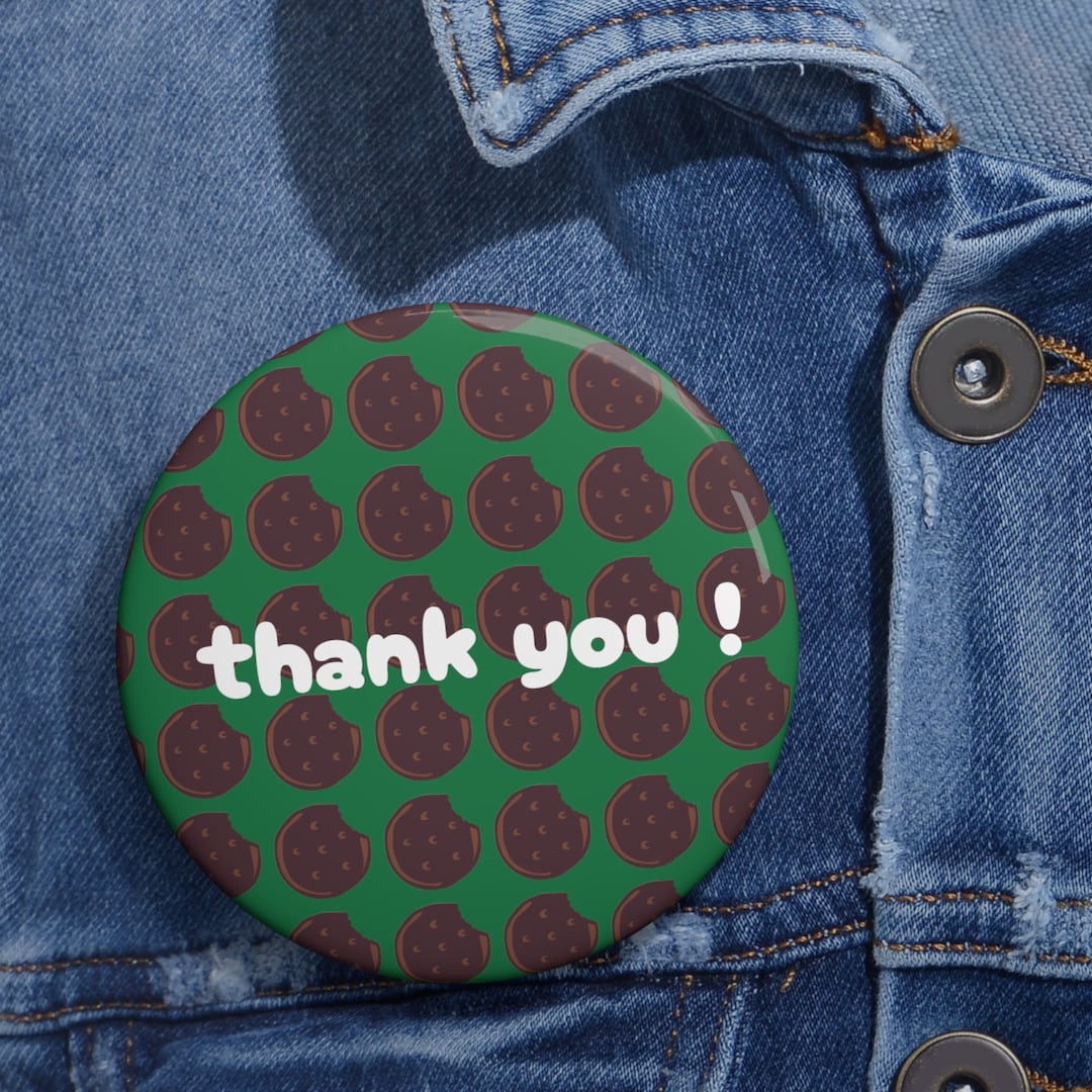 Girl Scout Cookie Thank You Pin Thin Mint Customize Personalize Troop ...