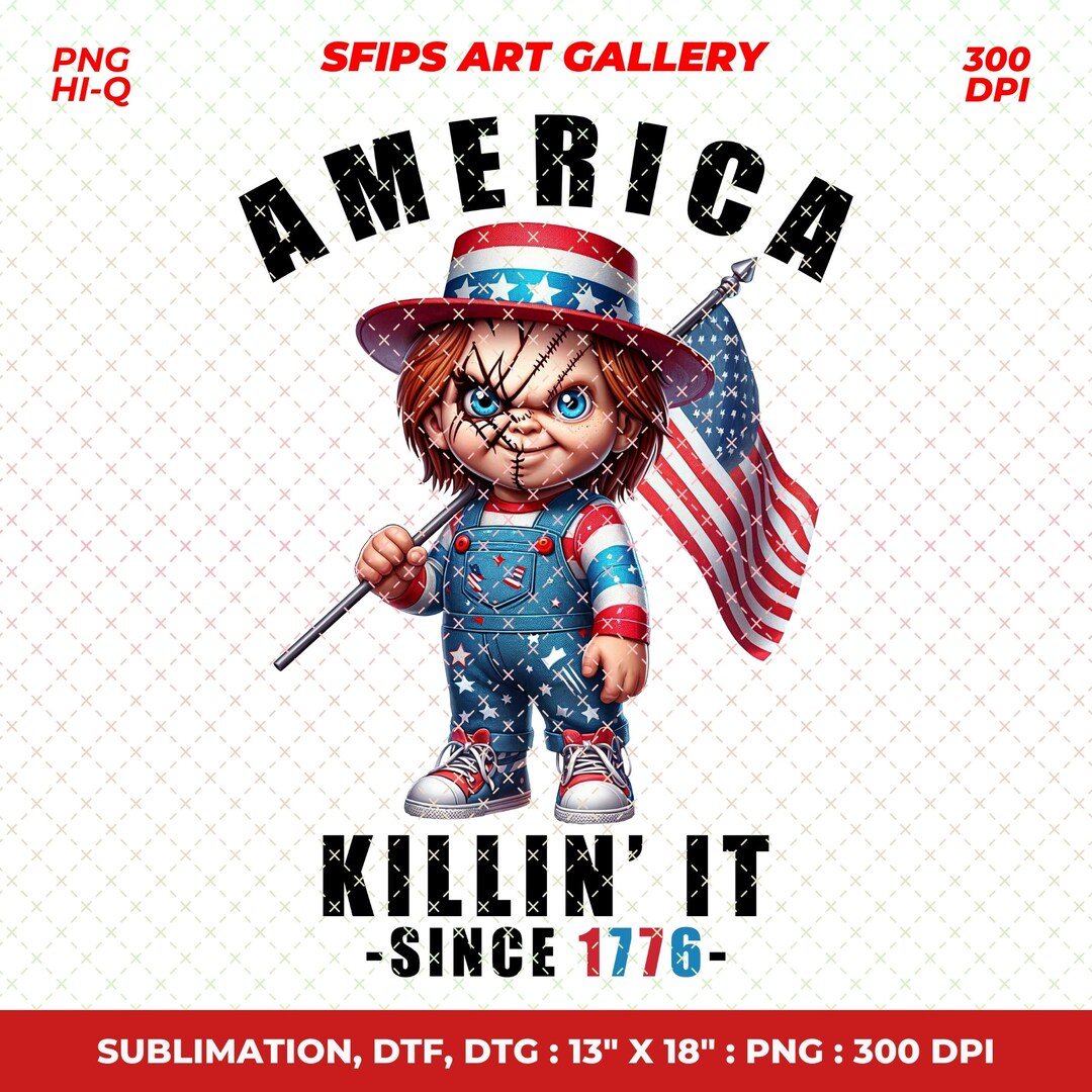 Horror 4th of July Png, Fourth of July Png, Killer Independence Day Png ...