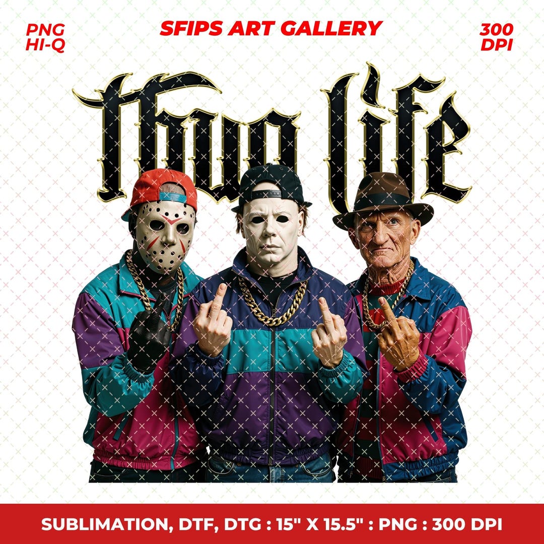 Thug Life Png, Gangster Killer PNG, Urban Trap Designs, 90s Hiphop ...