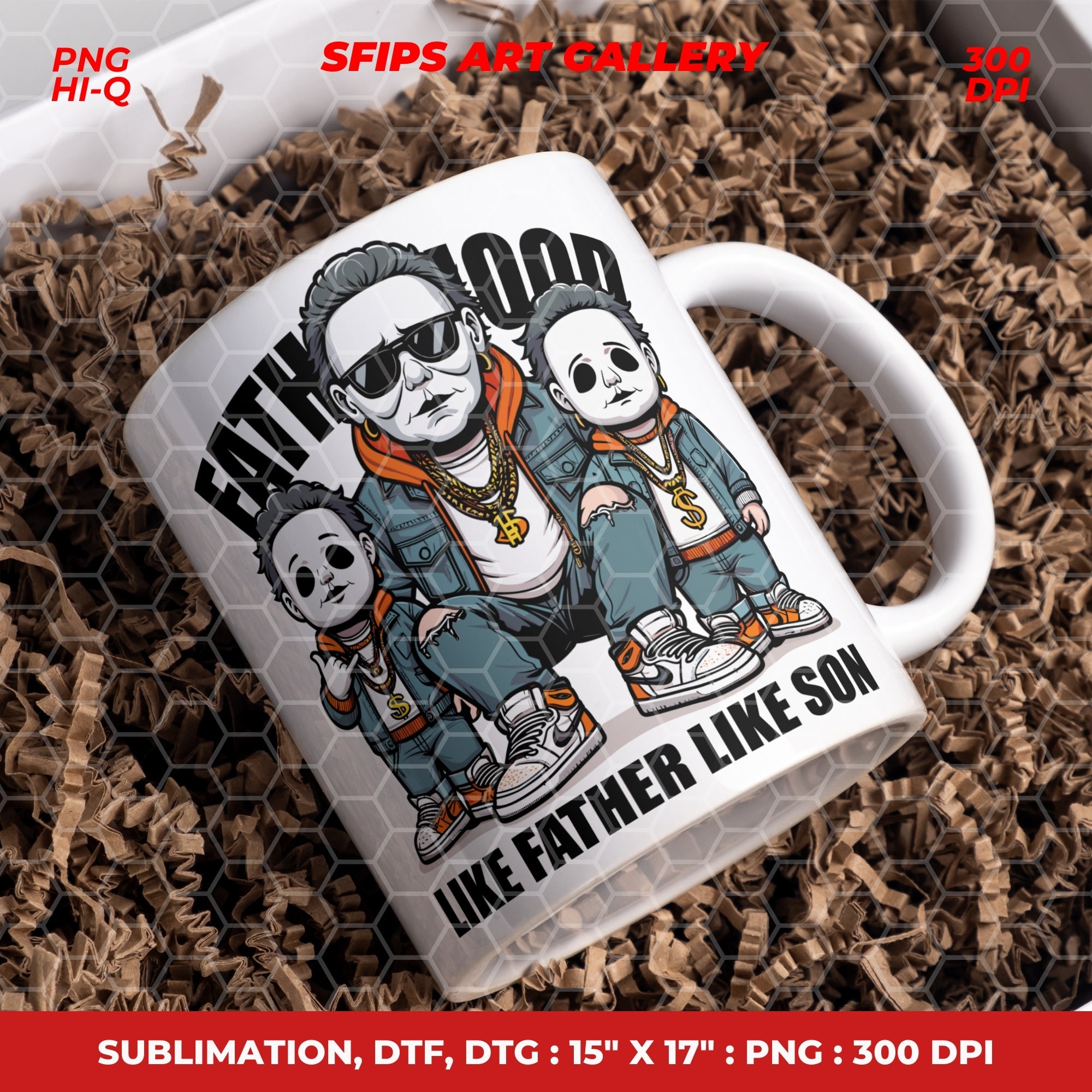 Horror Father Day PNG, Fatherhood PNG, Like Father Like Son PNG, Funny ...