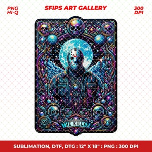 Jason the Killer Tarot Card PNG, Halloween Png, Horror Fan Art, Horror ...