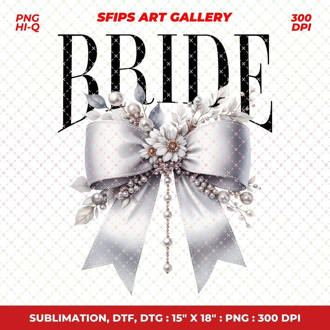 Bridal Bow Png, Coquette Bridal Bow, Bride Png, Bachelorette Design ...