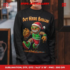 Gingerbread Basketball Png, Christmas Basketball Shirt Design ...