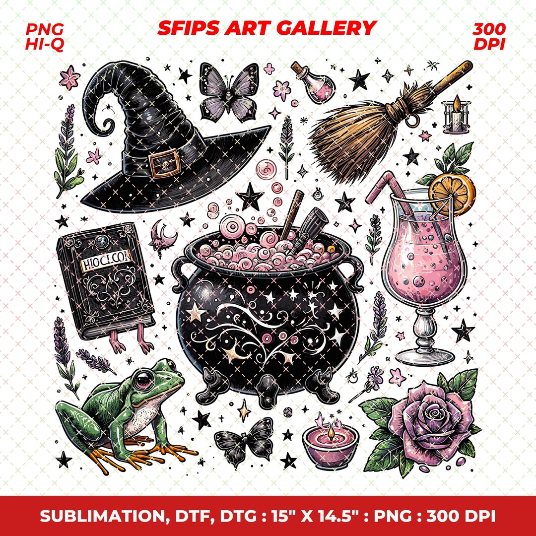 Witch Craft Png, Witchy Png, Halloween Png, Spooky Season Png, Boho ...