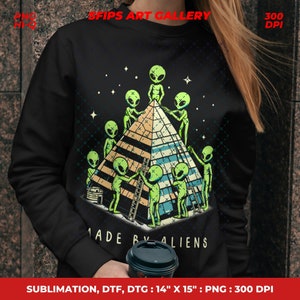 Aliens PNG, Aliens Tshirt Design, Made by Aliens V.2, Pyramid, Digital ...