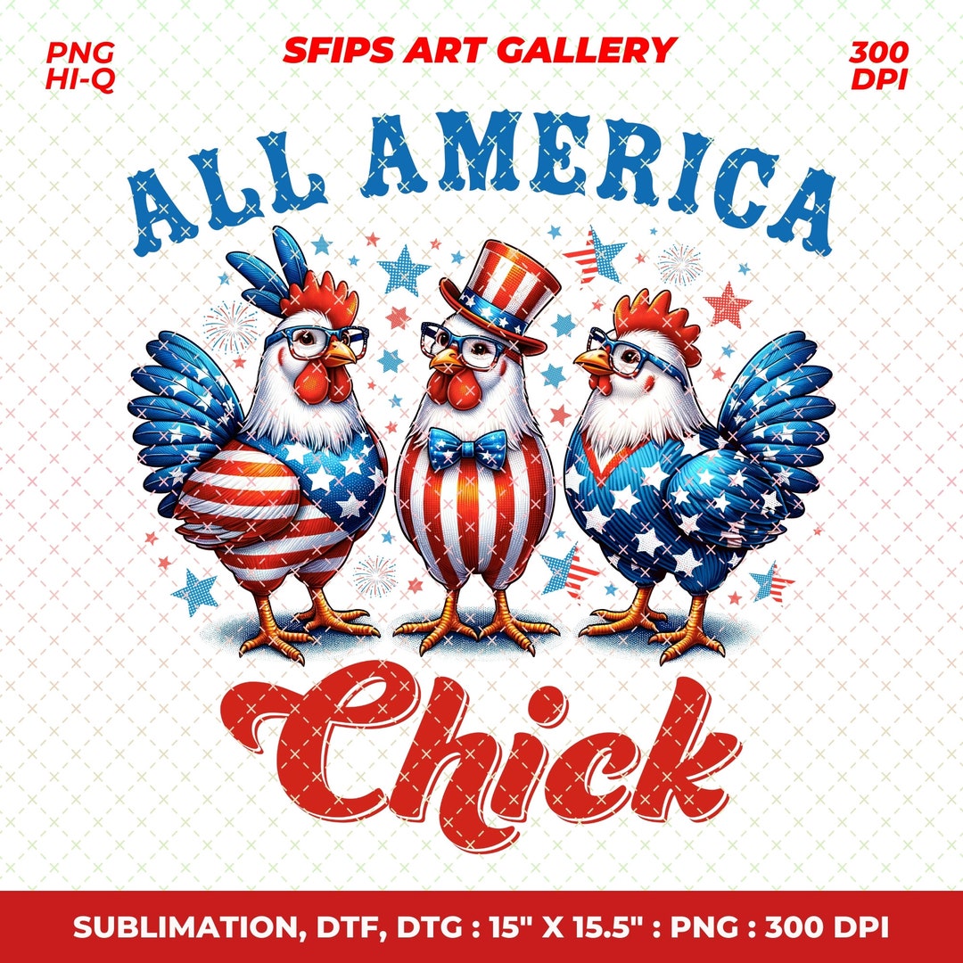 All America Chick Png, Patriotic America Chicken Png, USA Chick Png ...
