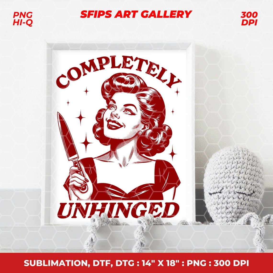 Completely Unhinged PNG, Retro Unhinged Girl Png, Trendy Vintage Retro ...