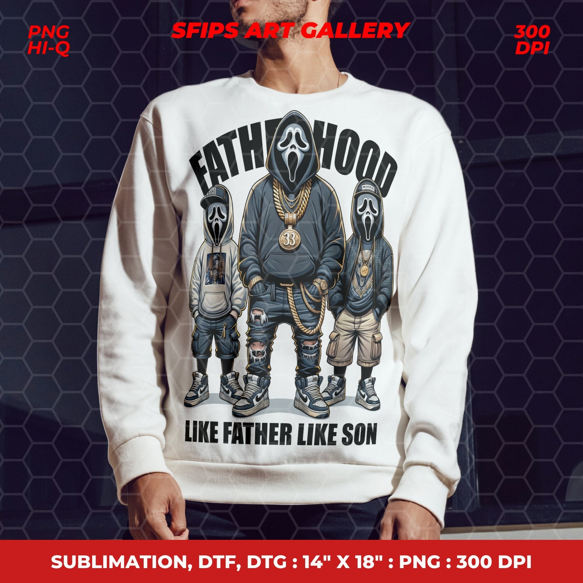 Horror Father Day PNG, Fatherhood PNG, Like Father Like Son PNG, Funny ...