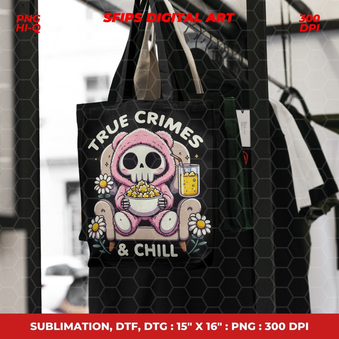 True Crimes & Chill PNG File, Cute Trendy Artsy Design for Graphic Tee ...
