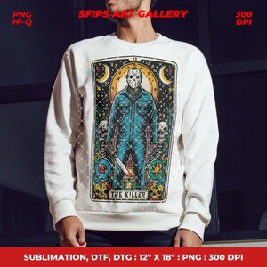 Jason the Killer Tarot Card PNG, Horror Fan Art, Horror Movie T-shirt ...