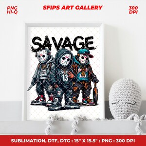 Gangster Jason PNG, Urban Trap Designs, Hiphop Tshirt Designs, Horror ...