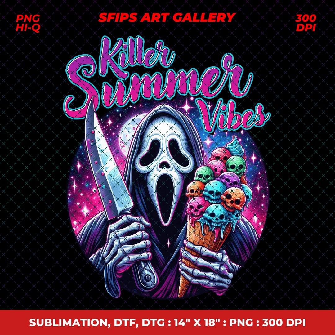 Killer Summer Vibes PNG, Summer Horror Png, Horror Fan Art, Horror ...