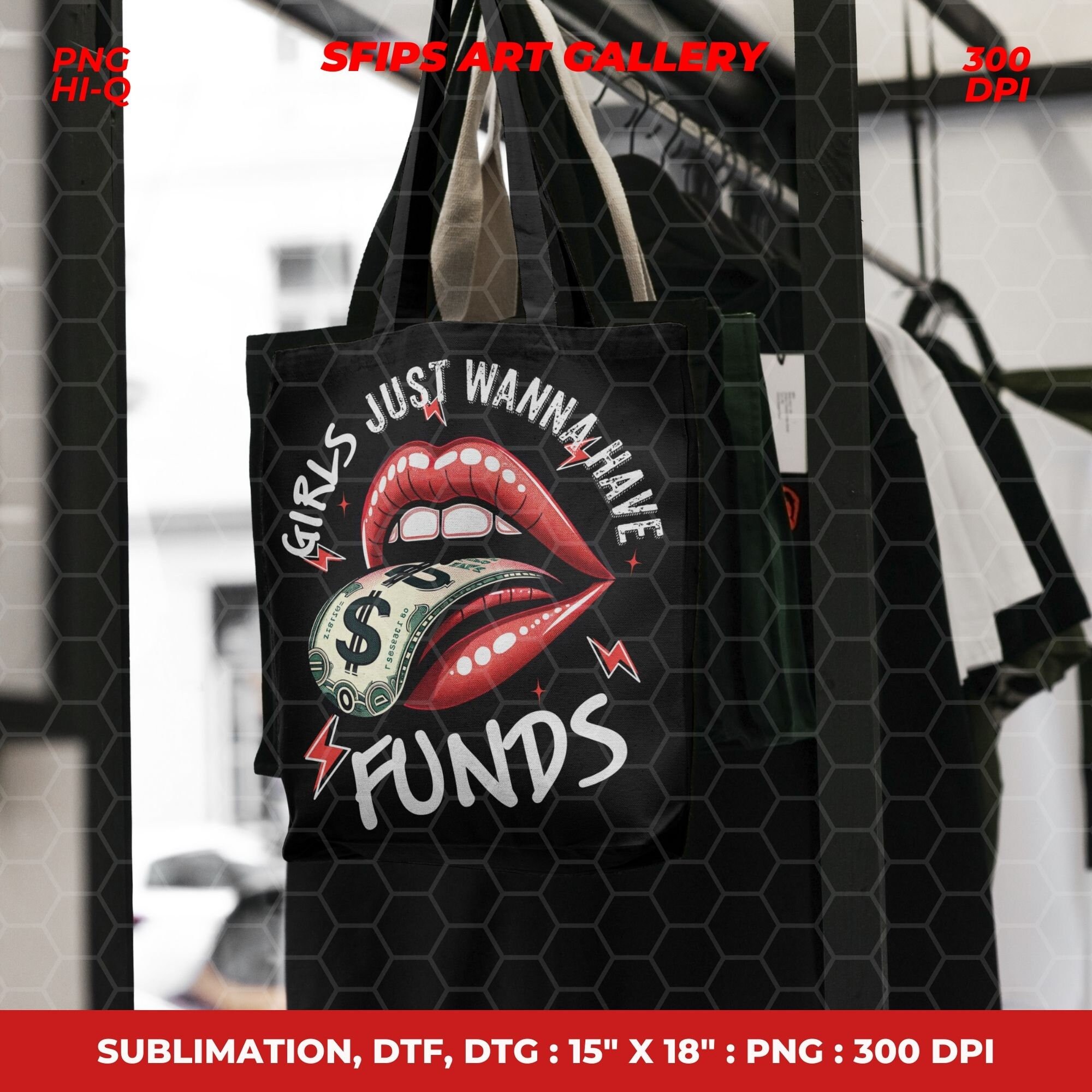 Girls Just Wanna Have Funds Png, Trendy Pnd, Sublimation Design ...