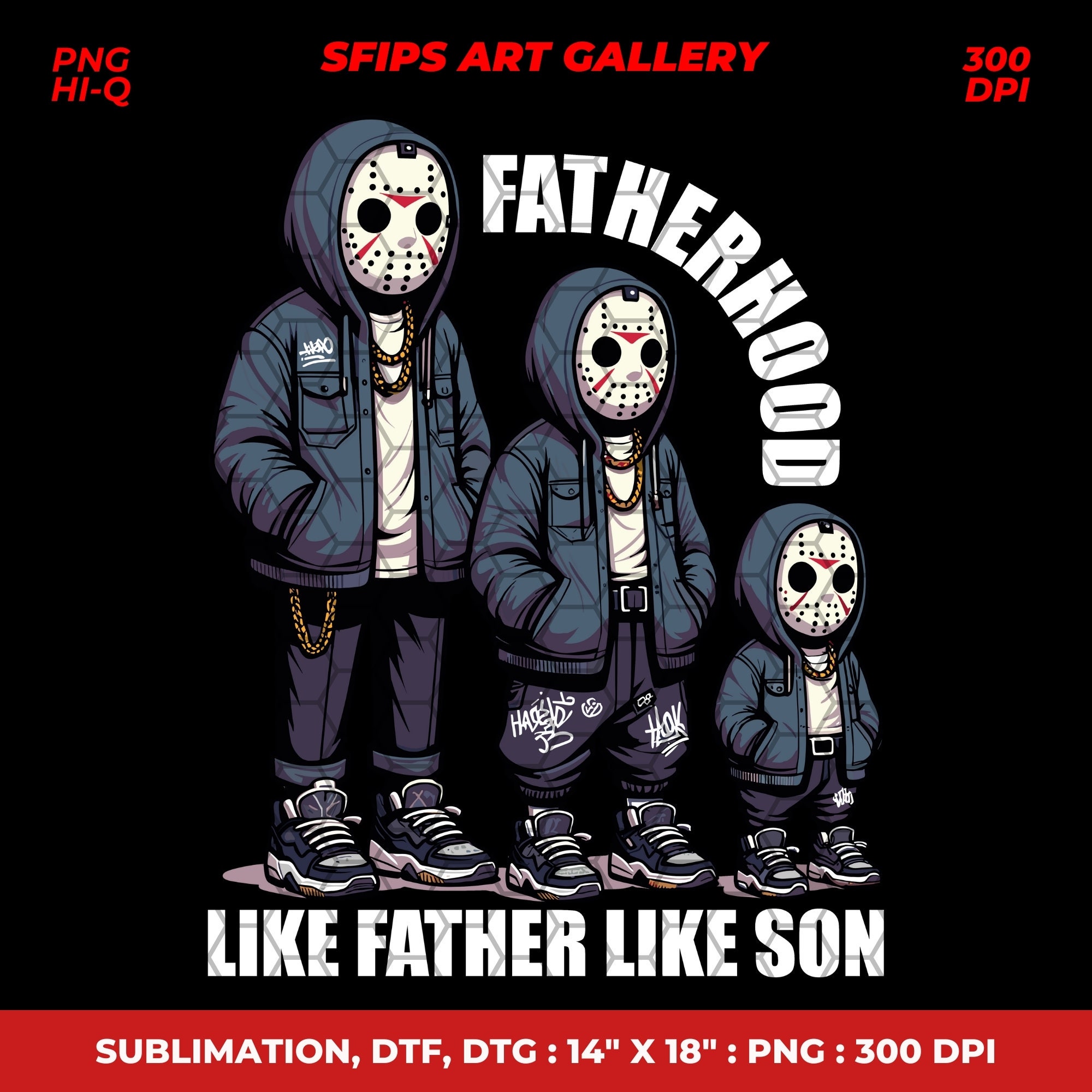 Horror Father Day PNG, Fatherhood PNG, Like Father Like Son PNG, Funny ...