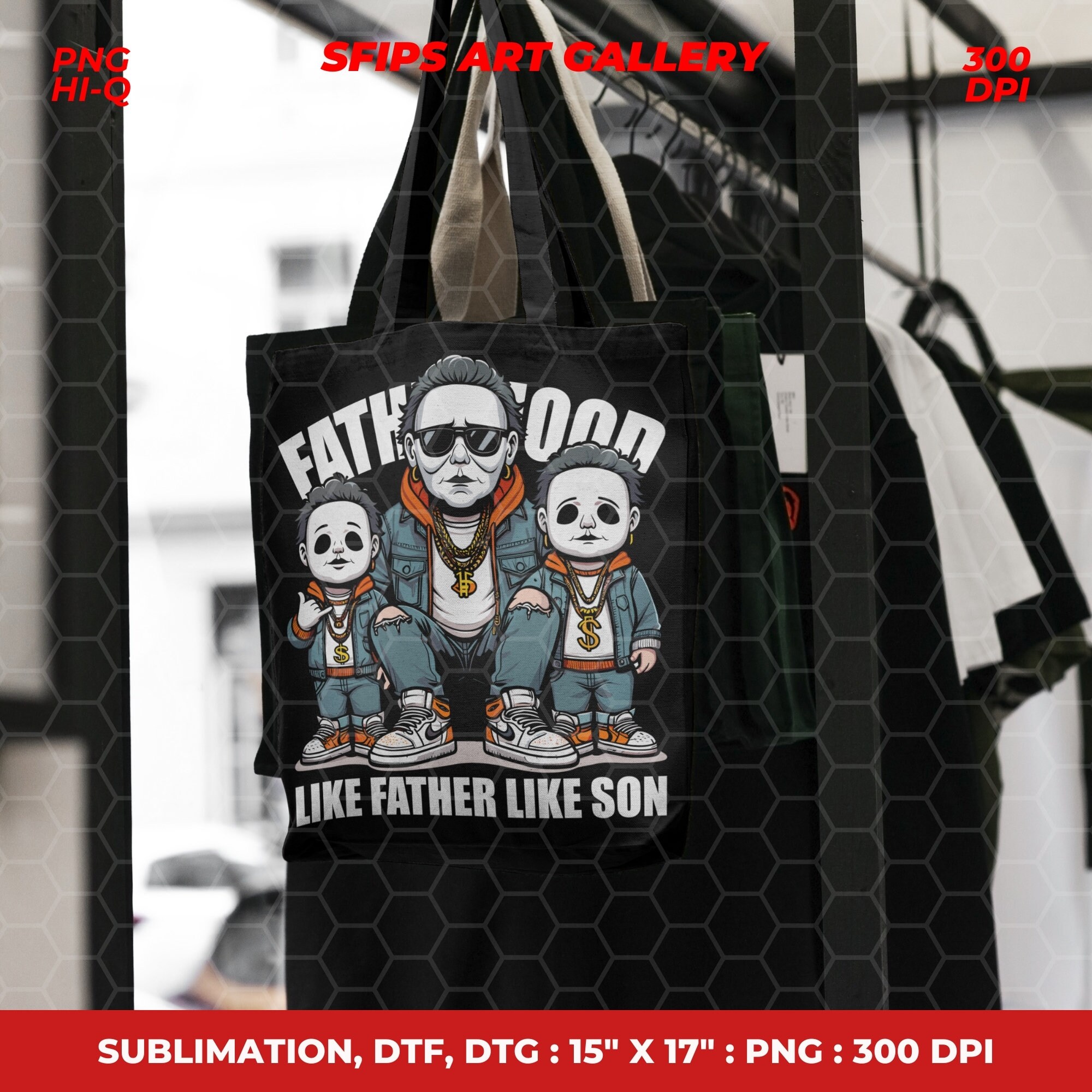 Horror Father Day PNG, Fatherhood PNG, Like Father Like Son PNG, Funny ...