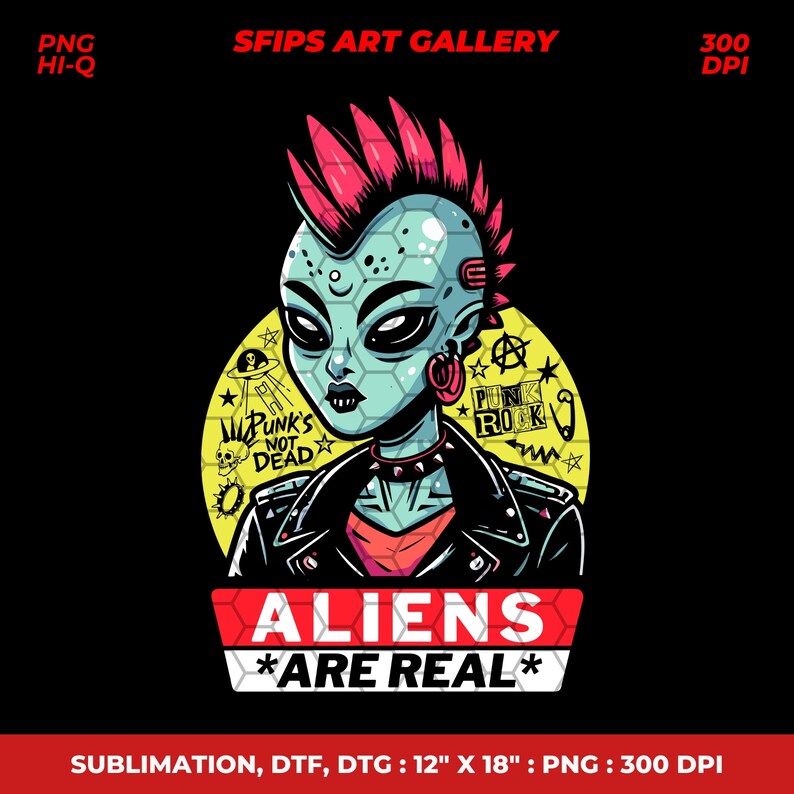 Alien PNG, Alien Tshirt Design, Aliens Are Real, Digital File PNG, PNG ...