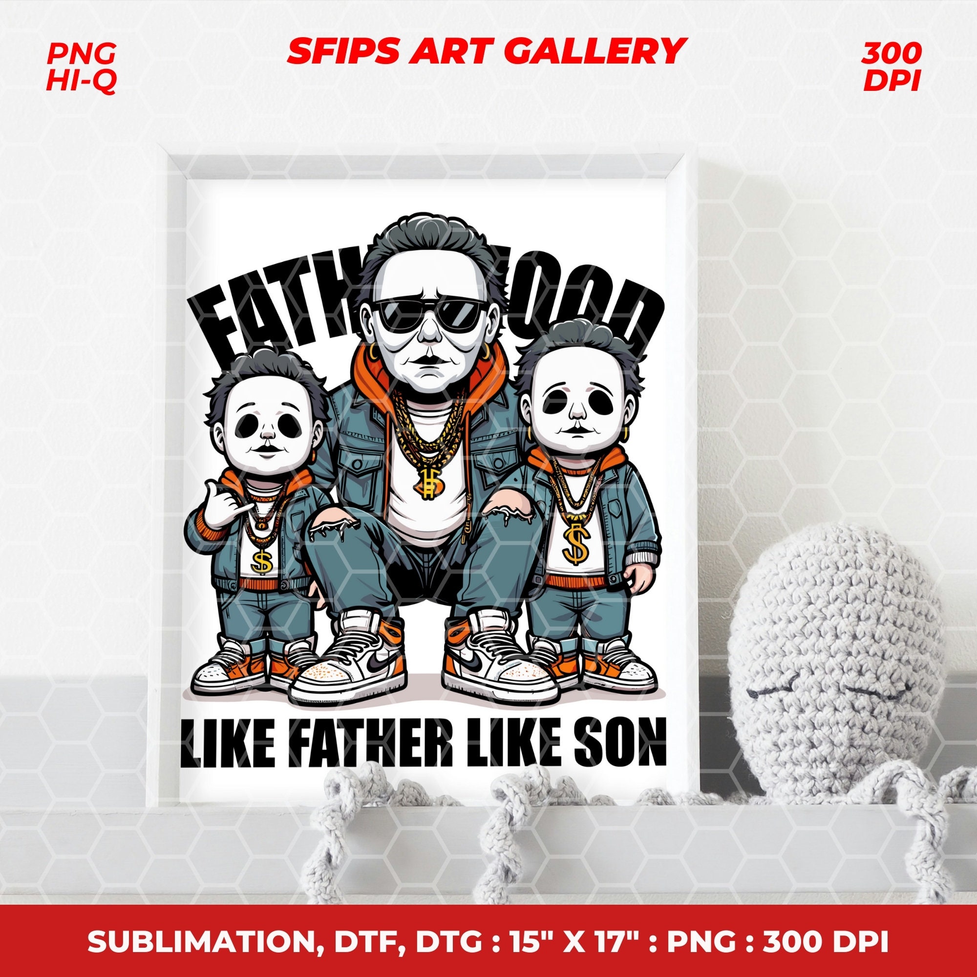 Horror Father Day PNG, Fatherhood PNG, Like Father Like Son PNG, Funny ...