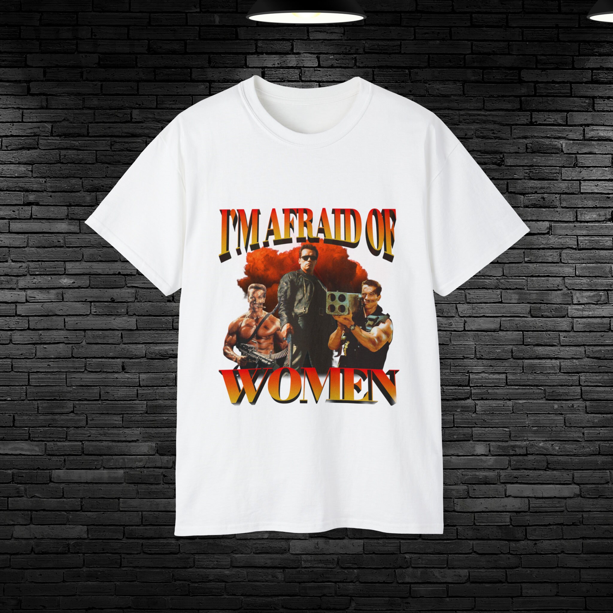 I'm Afraid of Women , Terminator, Schwarzenegger, Gym Gift T Shirt Meme ...