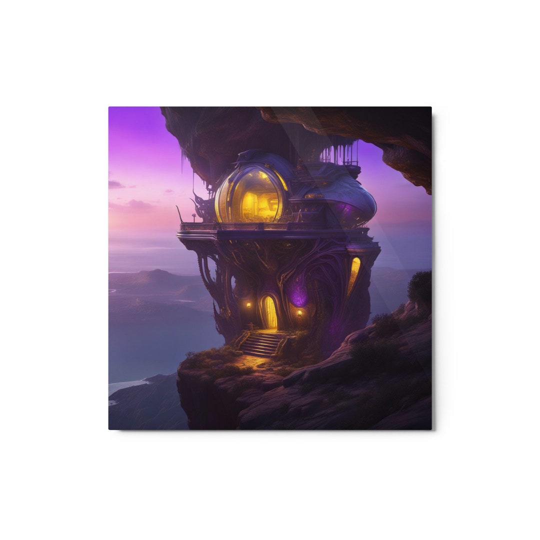 Alien House Sci-fi Wall Art Home Decor Gift Metal Print - Etsy