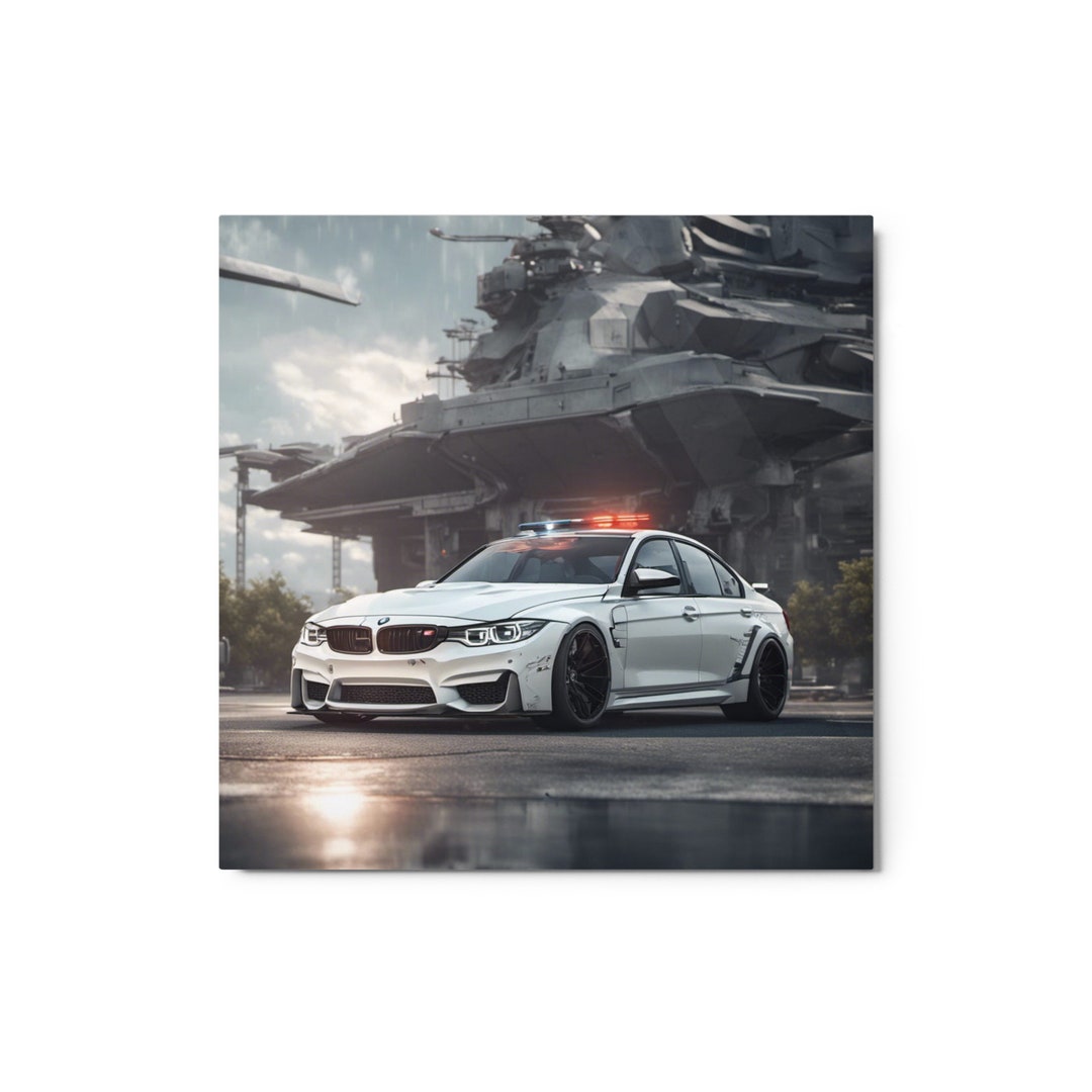 BMW M3 Futuristic Sci-fi Police Car Art Metal Print - Etsy