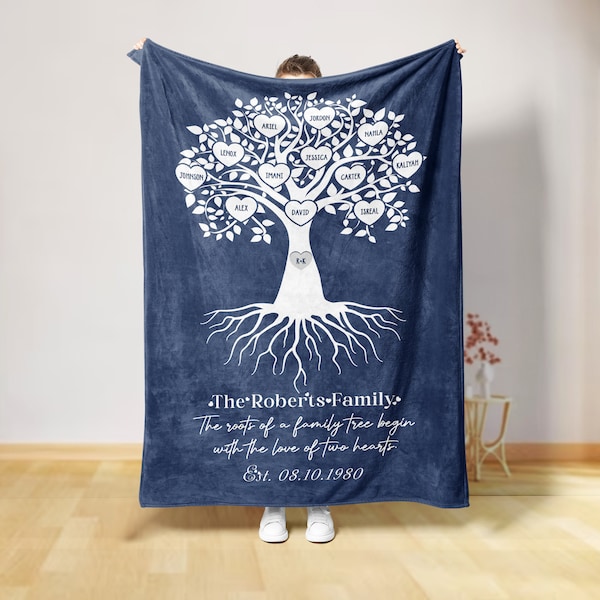 Family Tree Blanket - Etsy