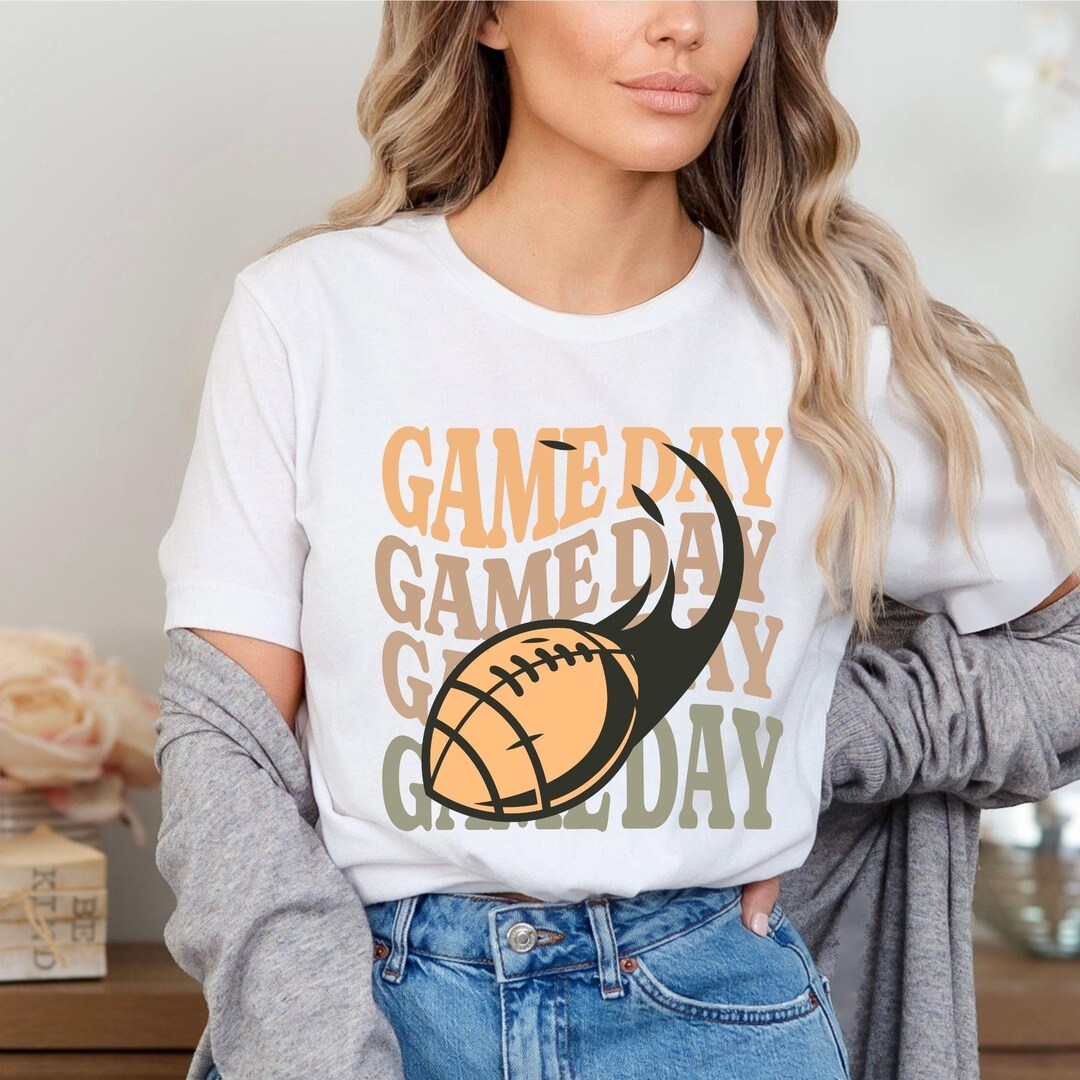 Retro Game Day Football Shirt, Game Day Vibes Tee, Football Season Gift ...