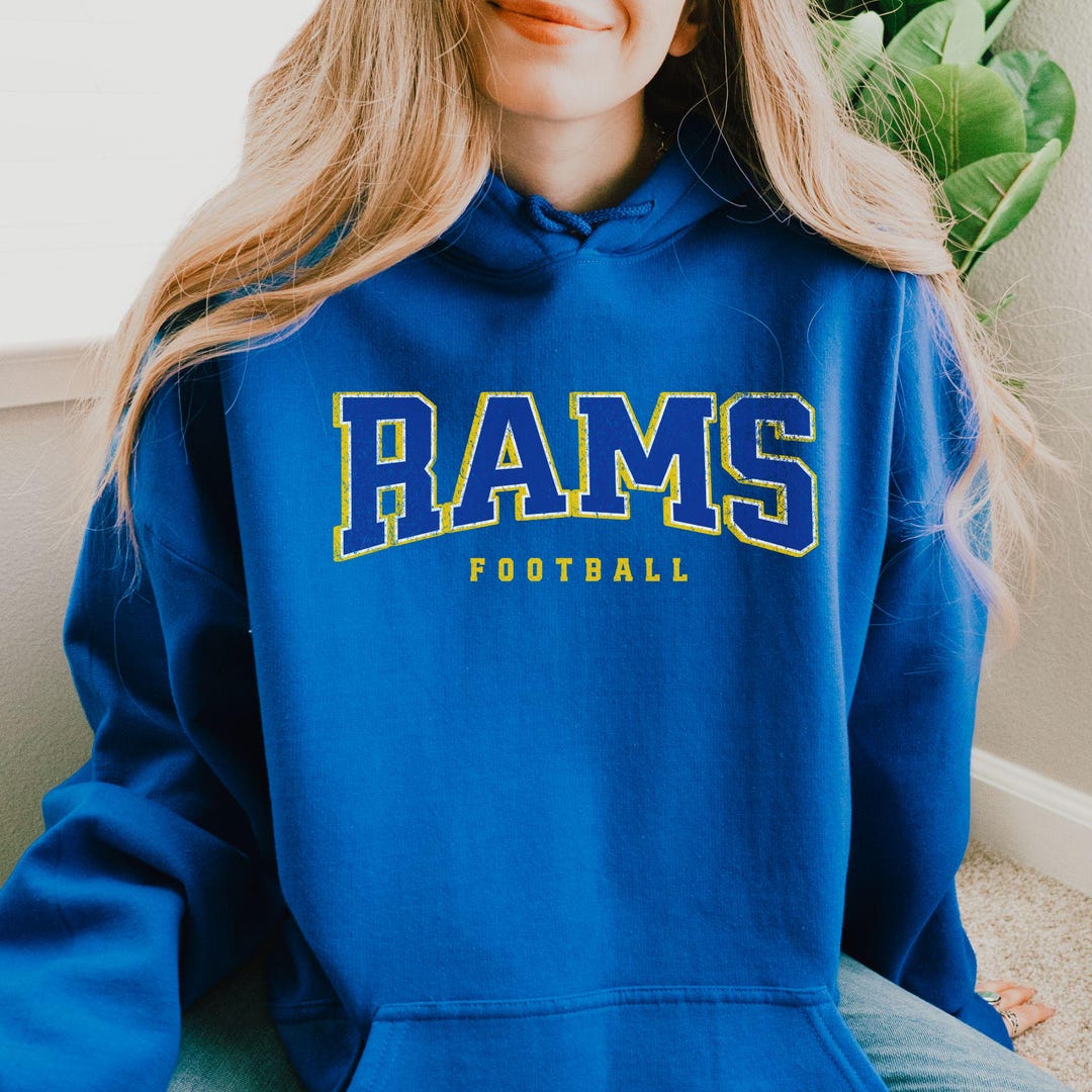 Vintage Rams Fan Hoodie, Los Angeles Football Sweatshirt for Game Day ...