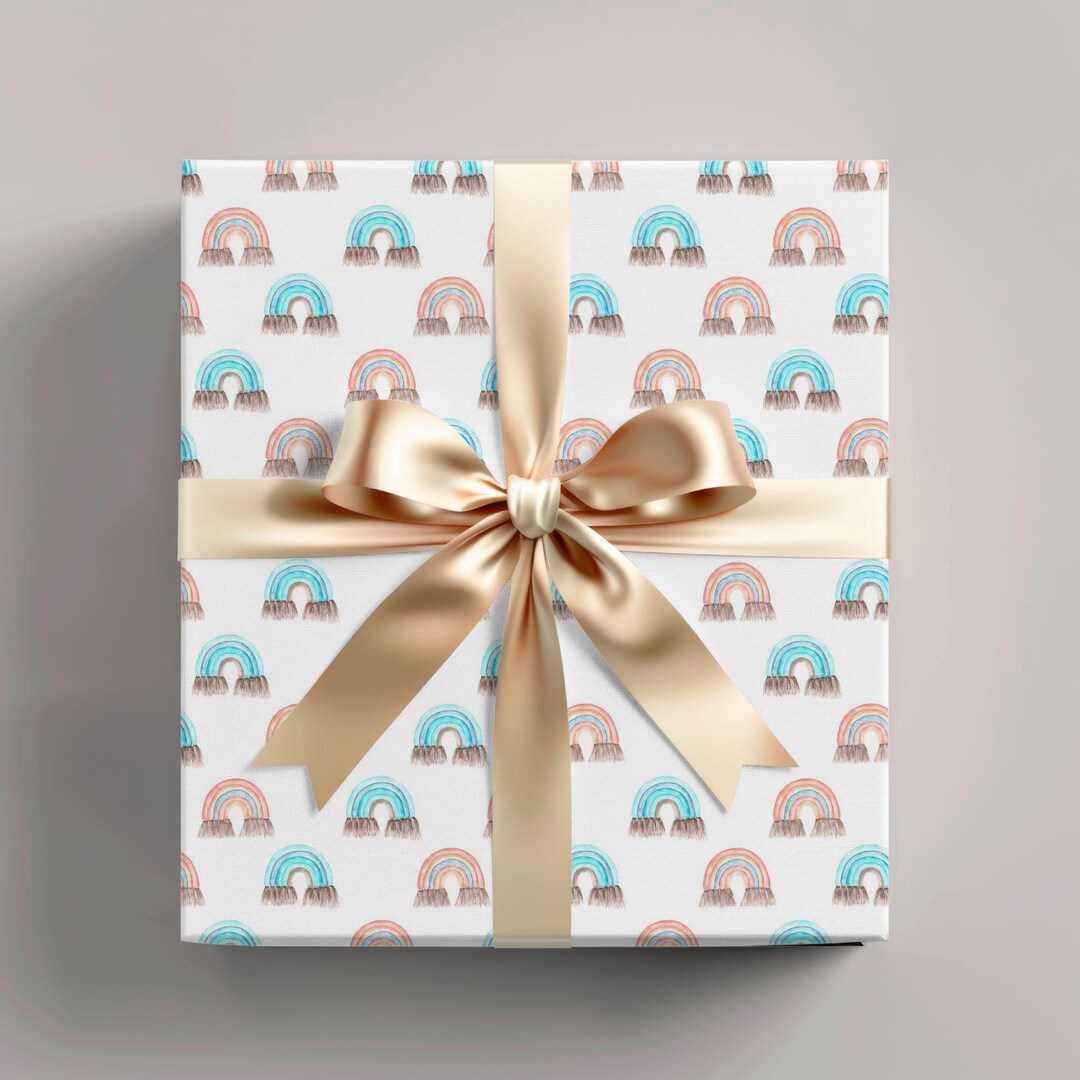 Baby Shower Gift Wrap - Blue Baby Shower Wrap for Baby Boy Gift - Baby ...