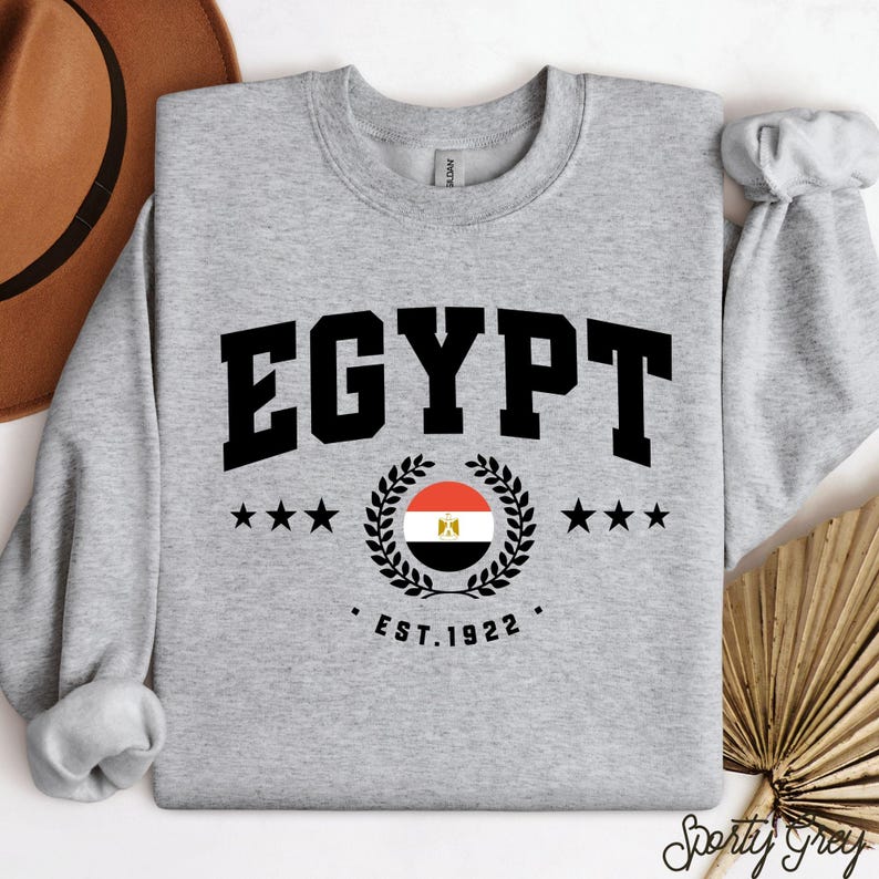 Egypt Flag Crewneck Sweatshirt | Egyptian National Flag Pullover Jumper ...