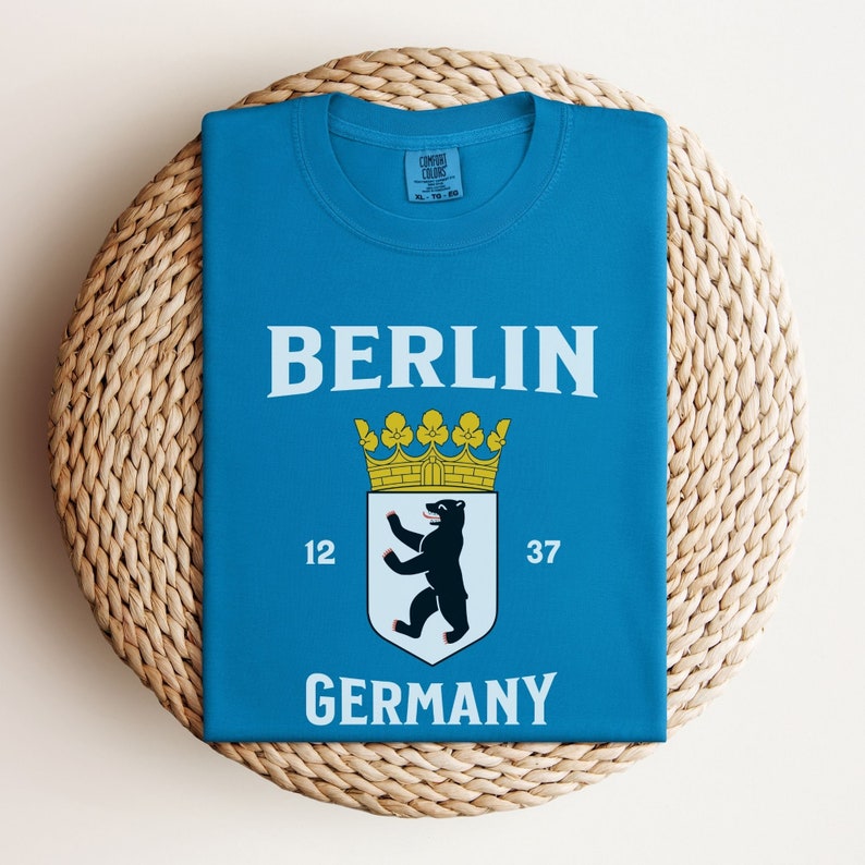 Vintage Berlin Comfort Colors Top, Berlin Crest Symbolic Shirt, German ...