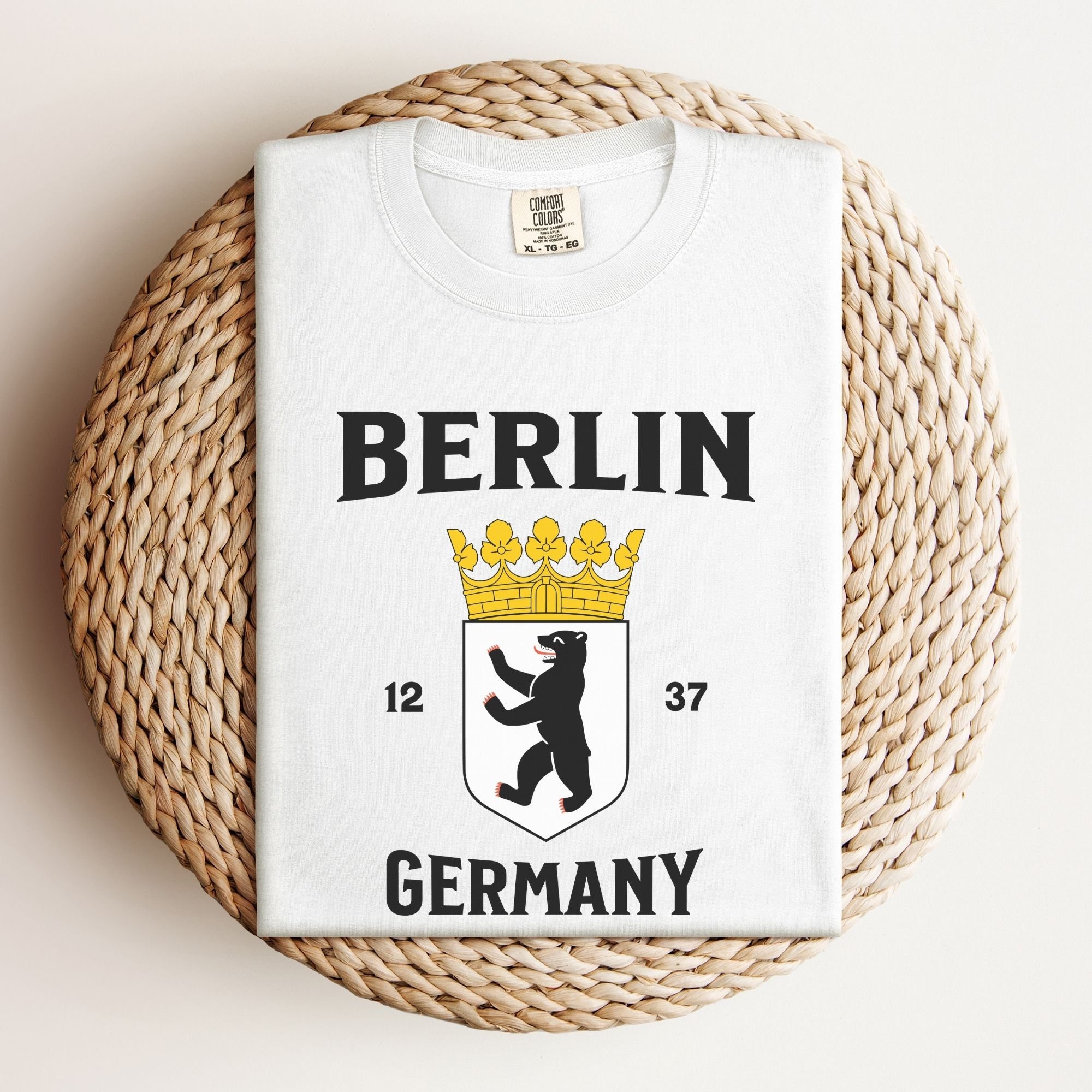 Vintage Berlin Comfort Colors Top, Berlin Crest Symbolic Shirt, German ...